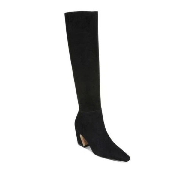 Sam Edelman | Shoes | Sam Edelman Sulema Suede Kneehigh Boot Black Sz ...